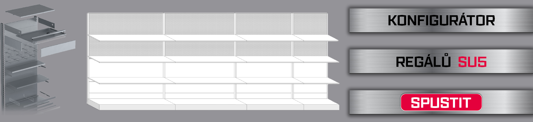 Prodejní regály - Regálový systém SU5 | Vybavení obchodů a prodejen ...